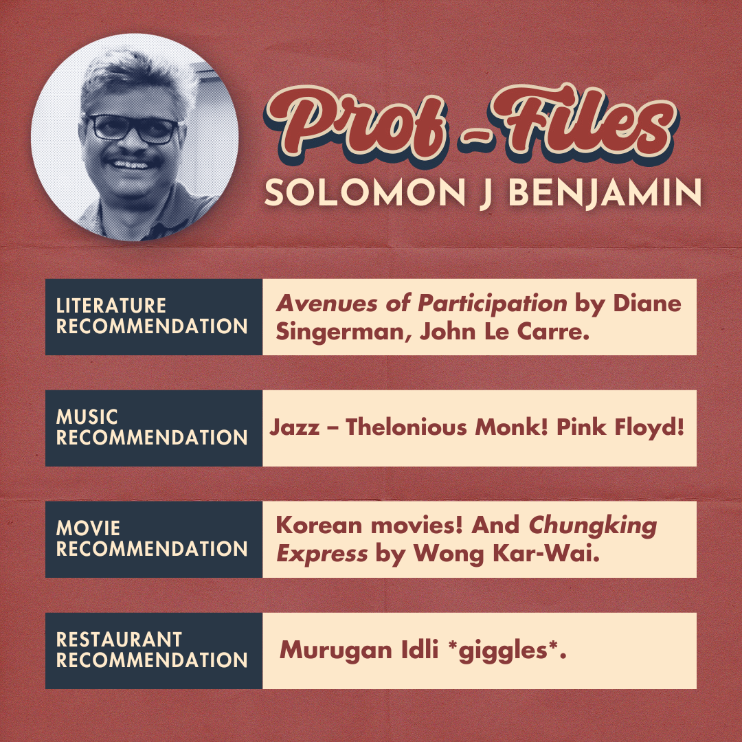 Prof-Files #6 | Dr Solomon J Benjamin – Article 19
